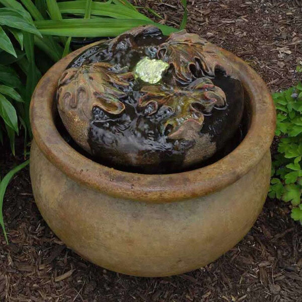 Maple Leaf Patio Bubbler Fountain - Water Gardening & Outdoor Decor